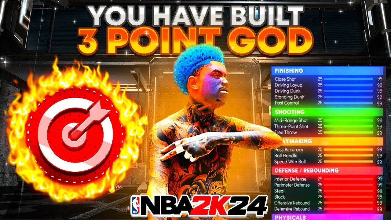 *NEW* "3PT SHOT HUNTER" BROKE NBA 2K24! IT HAS A 99 3 POINT SHOT! THE ...