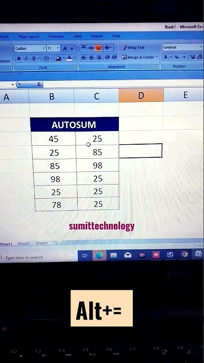 Sum Funcation || Auto Sum Funcation Shortcut Key || Ms Excel || Ms Excel Funcation || - YouTube