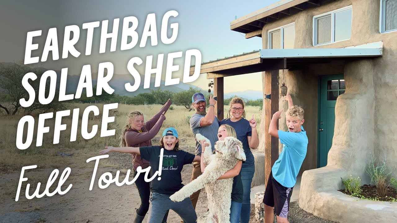 Take a Tour of this Unique Earthbag Solar Shed Office + Guest Room ...