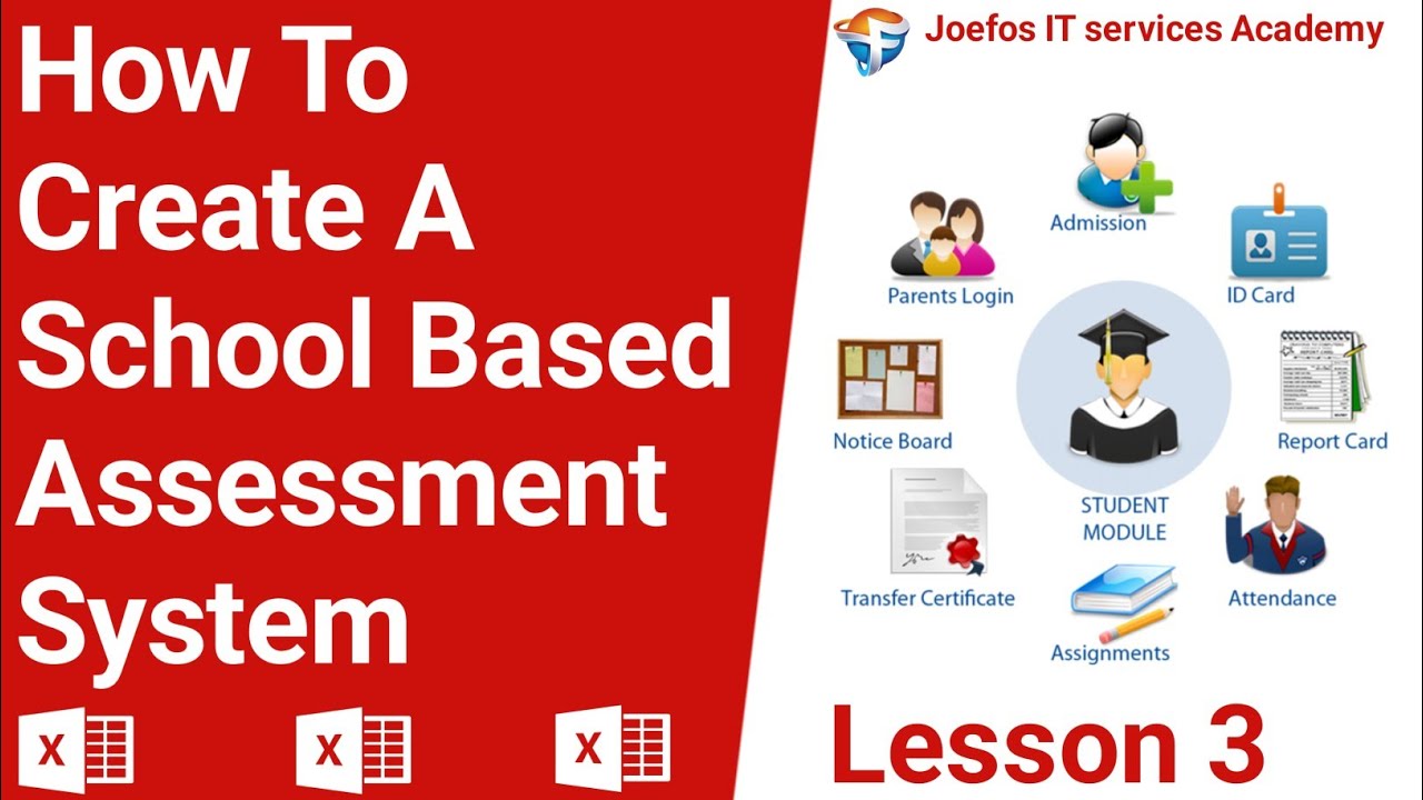 How To Create a School Based Assessment System in Excel | Step-by-Step ...
