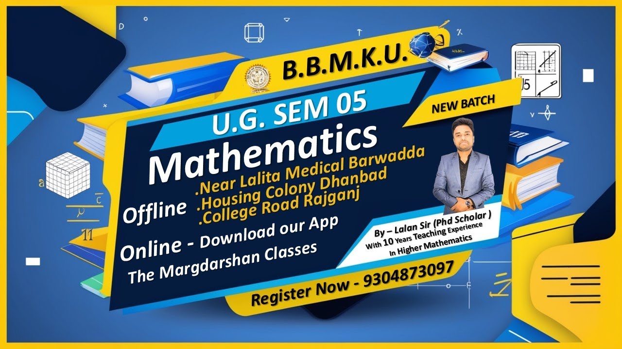 🎓 B.B.M.K.U. UG Sem - 5 Mathematics - New Batch Starting on 10th Oct ...