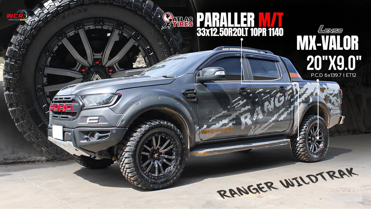 FORD WILDTRAK ติดตั้ง LENSO MX รุ่น VALOR รัดยาง ATLAS PARALLER M/T ดอกยางใหญ่ๆ ตะลุยได้ทุกสภาพ ...