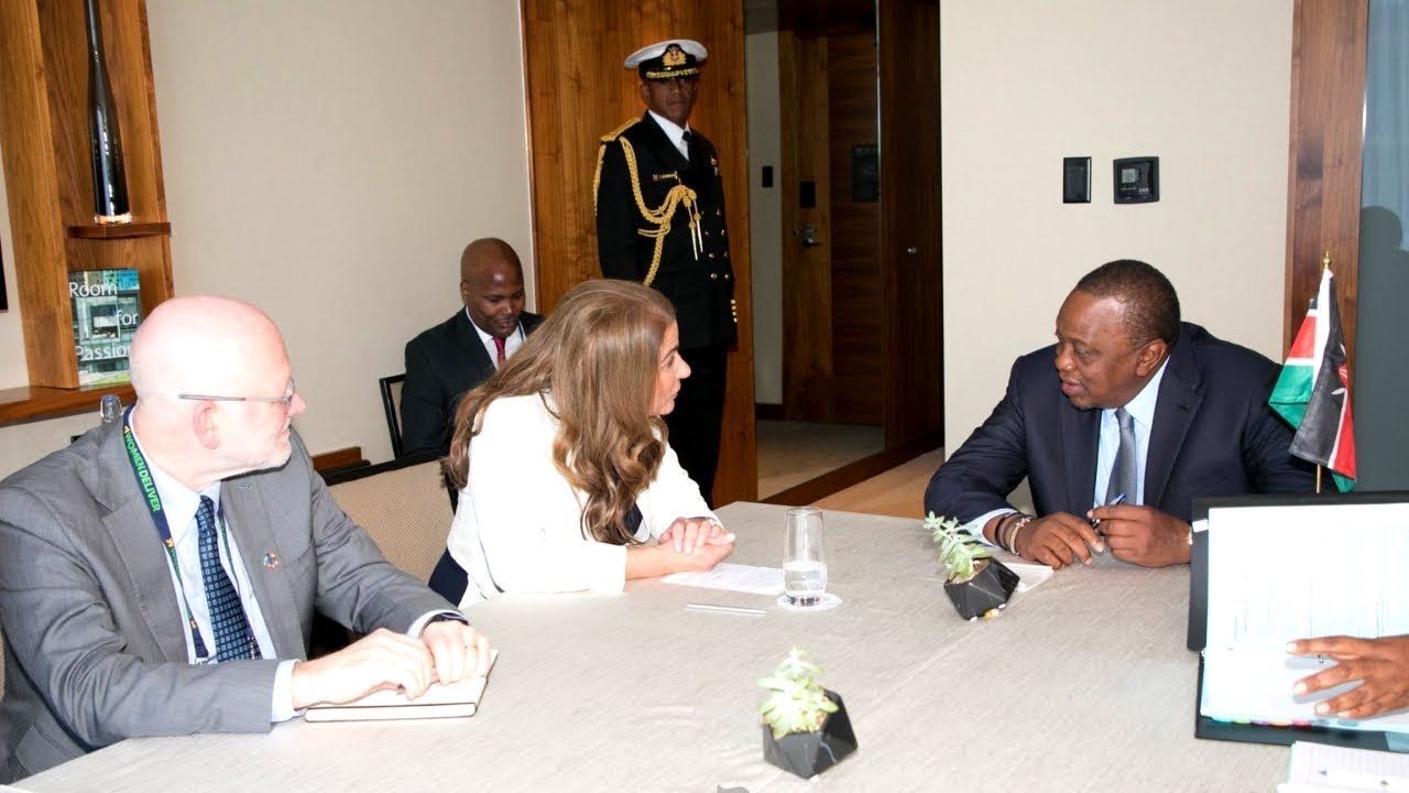 Kenya Uhuru Kenyatta held discussions with Melinda Gates of Gates ...