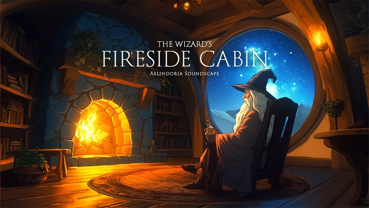 The Wizard's Fireside Cabin | Medieval Music for Reading & Peaceful ...
