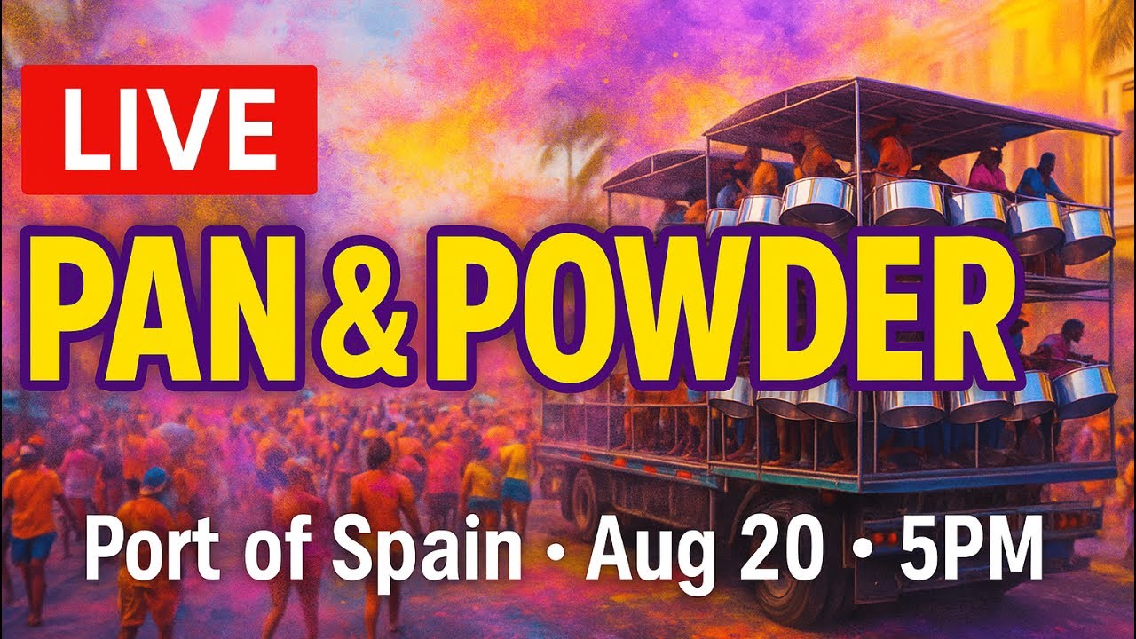 LIVE: Pan and Powder in Port of Spain | Trinidad & Tobago Pan Month ...