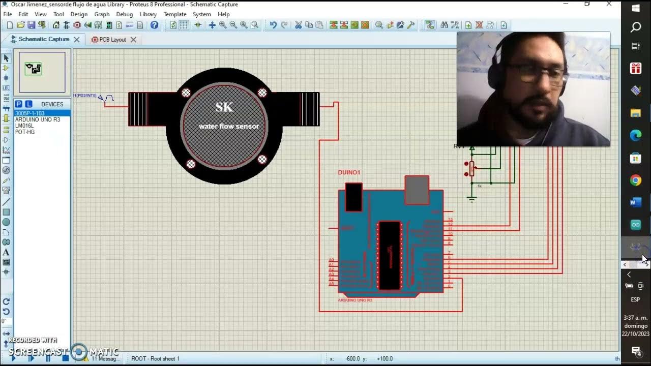 Explicación código y simulación en IDE de Arduino y Proteus del sensor de flujo YF-S201. - YouTube