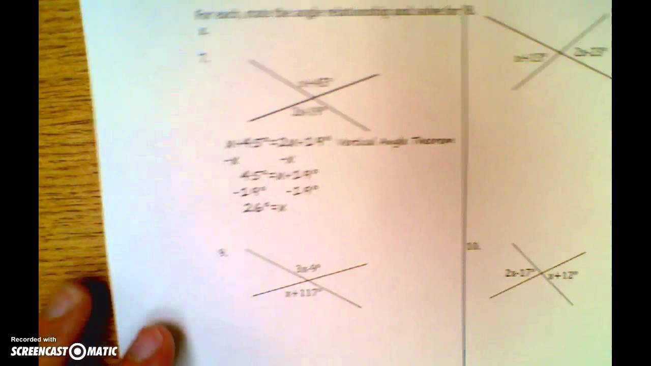 Vertical Angle Practice - YouTube