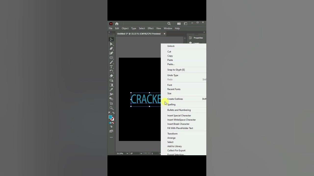 How To Create Cracked Text Effects In Illustration Youtubeshorts