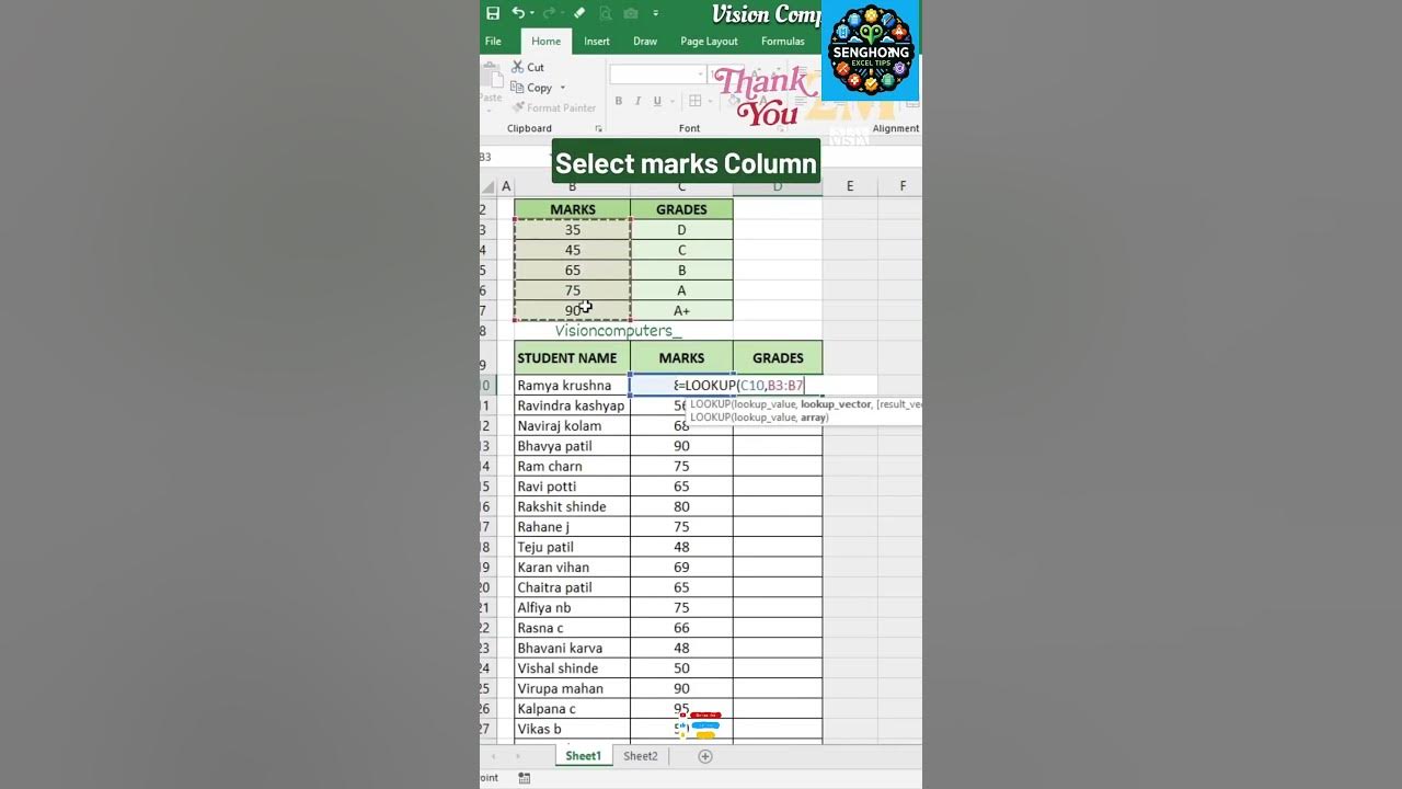 Senghorng's Excel Tips #exceltrick #exceltips #googlesheets #excel #exceltutorial #exceltricks ...