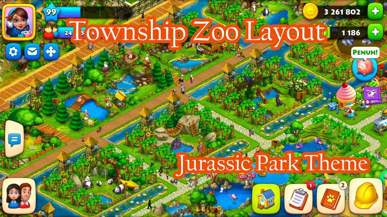 Township Zoo Layout - Jurassic Park Theme - YouTube