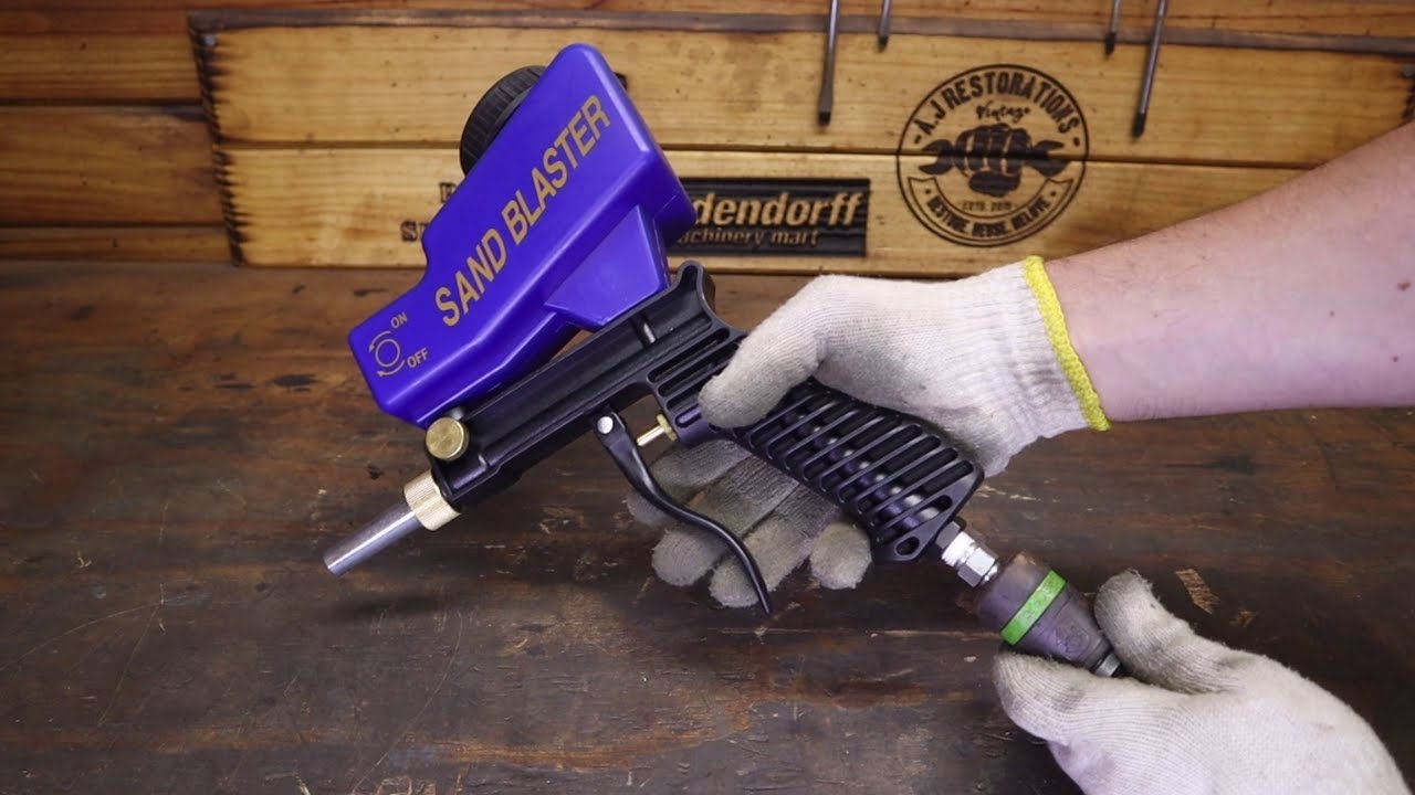 Adendorff MAC AFRIC Sand Blast Gun Gravity Feed unbox and test. - YouTube