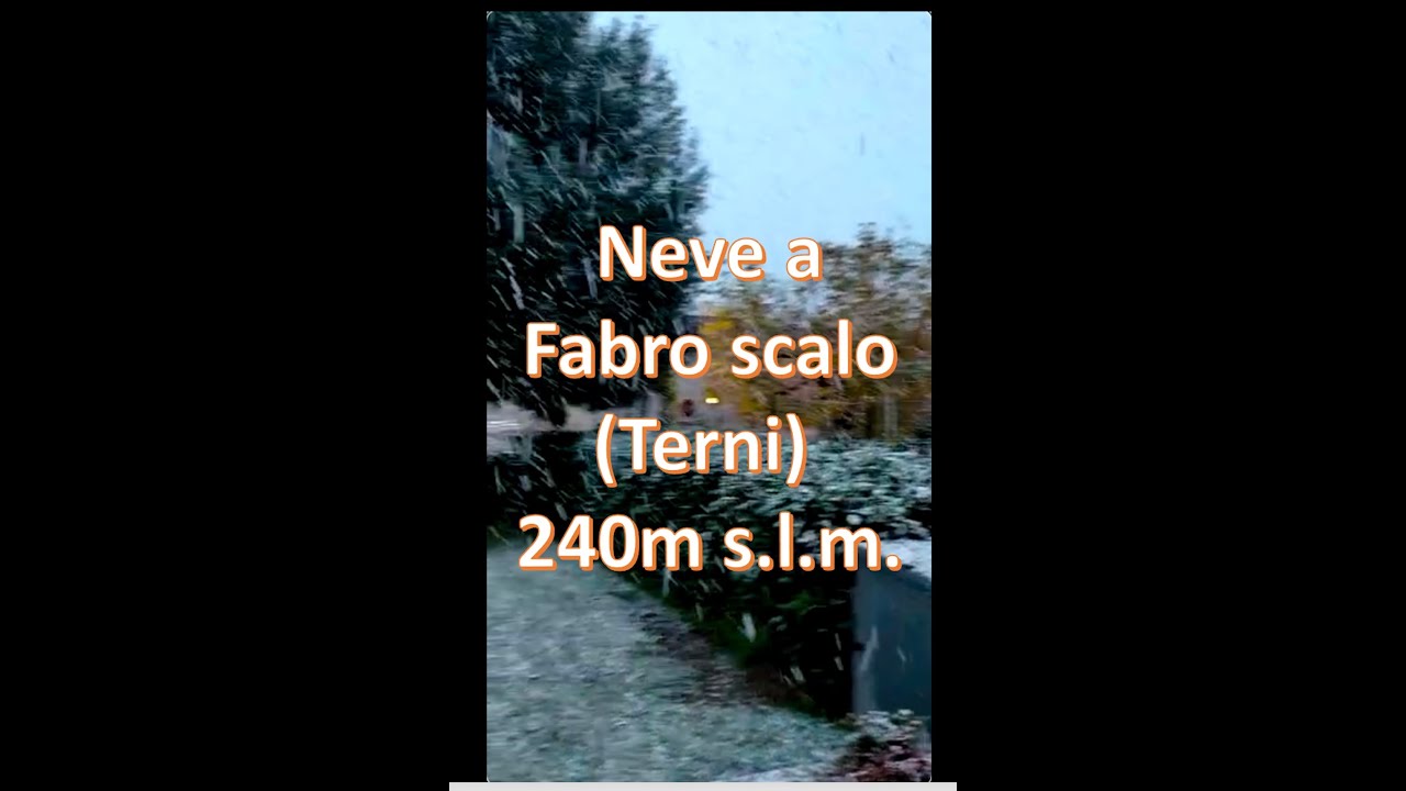 Neve a 240m in Umbria a Fabro scalo (TR), ai confini tra Senese e viterbese - YouTube