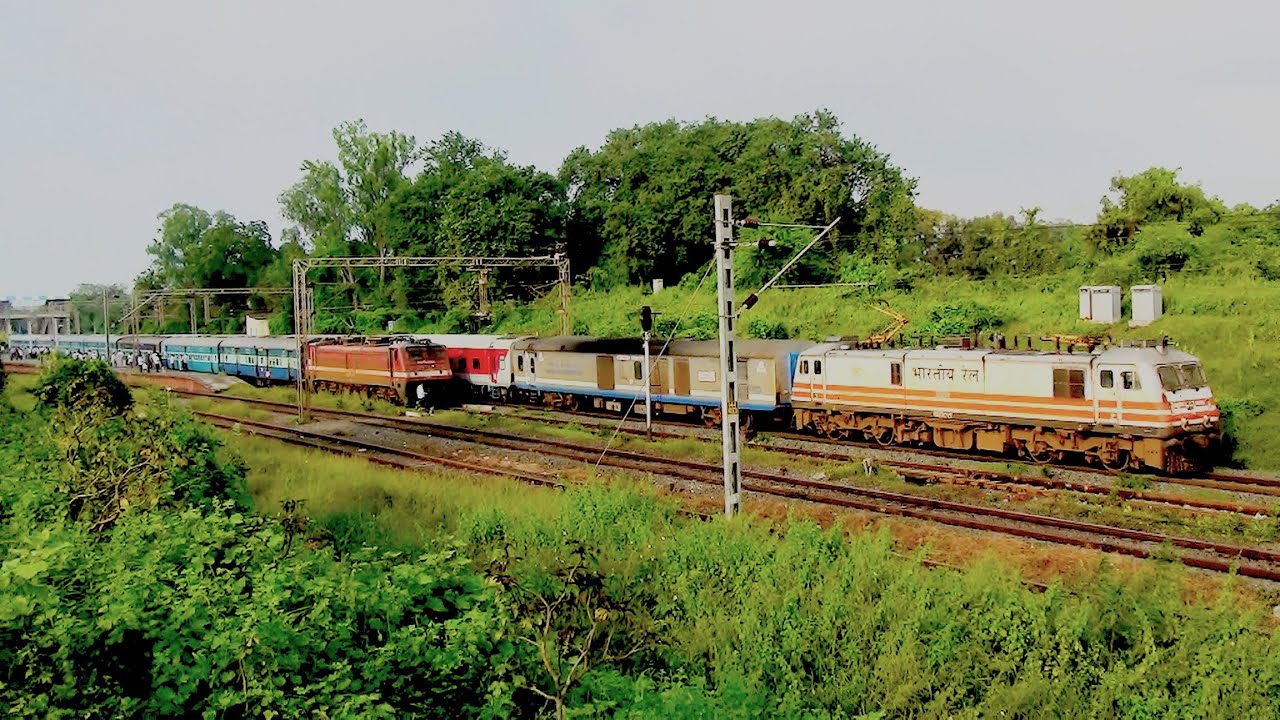 12009 Ahmedabad Shatabdi Express Overtaking 19011 Gujarat Express ...