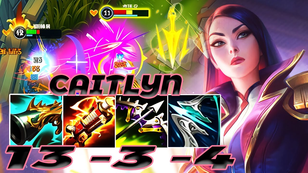 WILD RIFT CAITLYN ADC GAMEPLAY | 13 -3 -4 MVP | CAITLYN BUILD RUNES ...