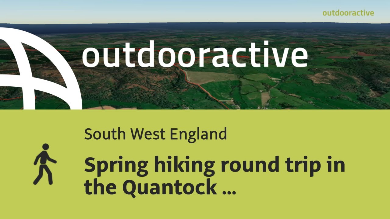 Spring hiking round trip in the Quantock Hills National Landscape on ...
