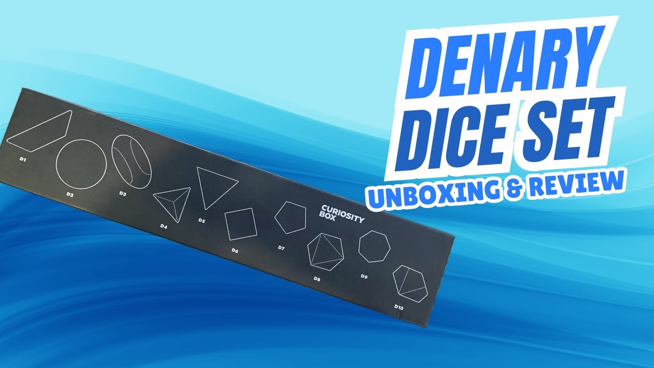 Unboxing The Curiosity Box's DENARY DICE SET! - d1, d2, d3, d4, d5, d6 ...