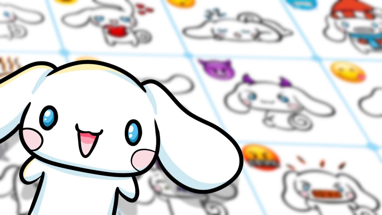 How to Draw CINNAMOROLL Using 11 Emojis | Fun Challenge! - YouTube