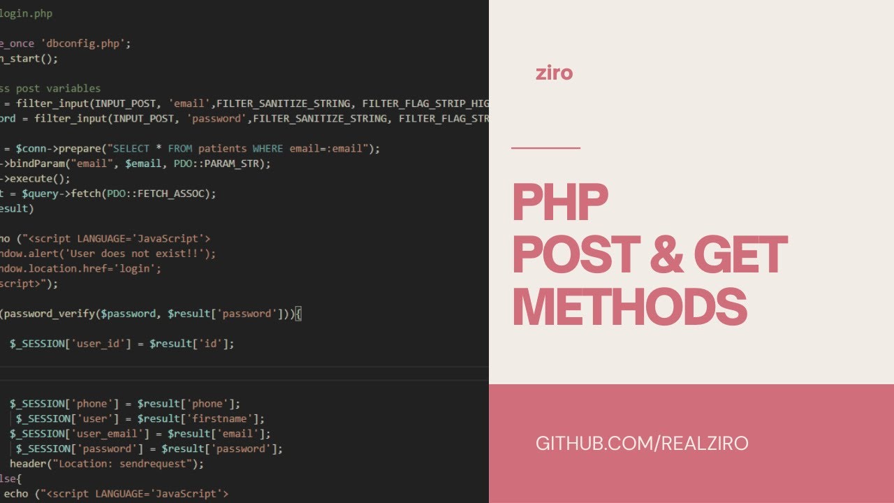 Get and Post Methods in PHP - YouTube