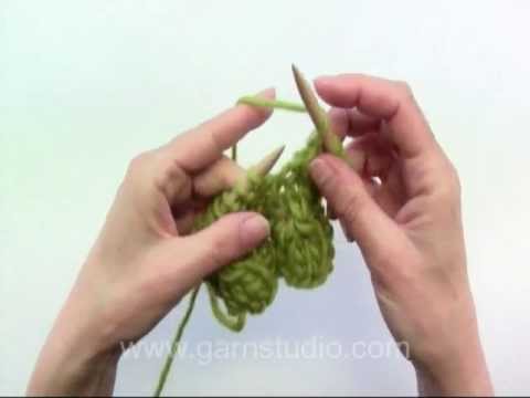 How to knit the lace pattern in DROPS 148-11 and 148-12 - YouTube
