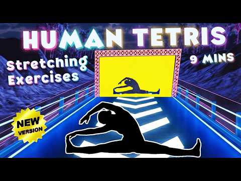 9 MINS HUMAN TETRIS | Viral Interactive Warm Up Game | Full Body - Stretching Exercises ⏳ 1 Player