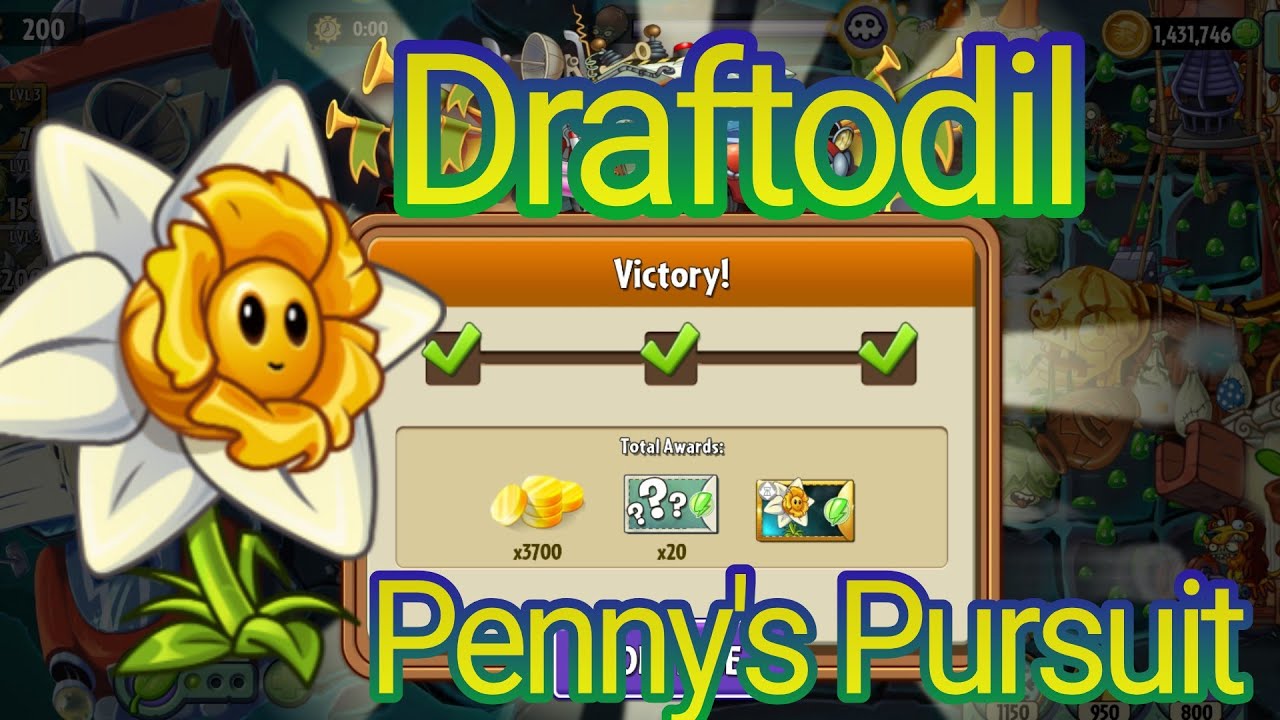 PvZ 2 Penny's Pursuit Zomboss Gameplay - Draftodil - Roses are Rad ...
