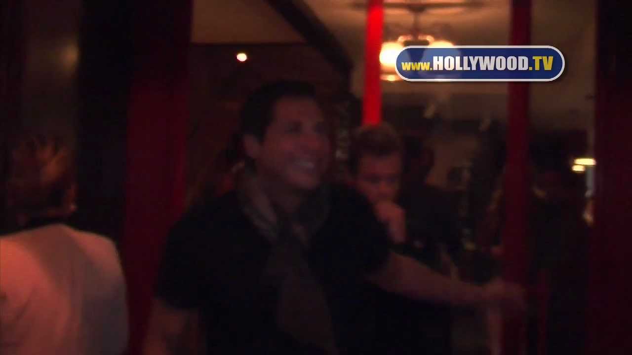 Joe Francis talks with the paparazzi at Mercato di Vetro - YouTube