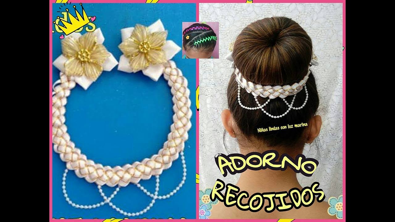 ADORNO PARA CHONGO O RECOJIDO DE BALLET/BELLO/ FACIL. - YouTube