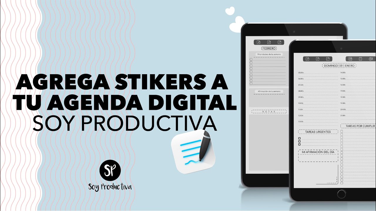 ¿Cómo agregar stickers a la agenda digital? - YouTube