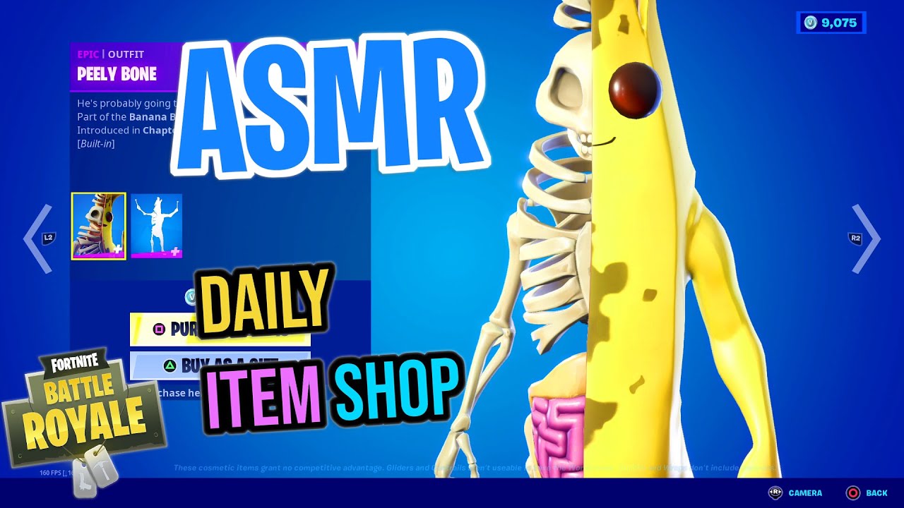 ASMR Fortnite RARE Peely Bone Skin Returns! Daily Item Shop 🎮🎧 Relaxing ...