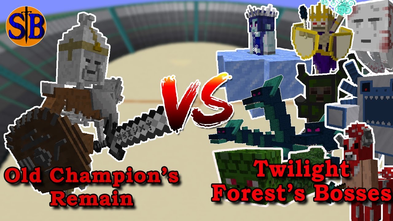 Old Champion's Remain vs Twilight Forest's Bosses | Fabric Minecraft ...