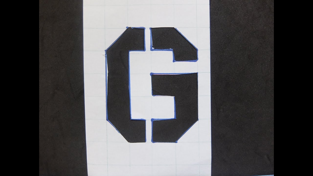 DIY Stencil letter G with Grid Paper Craft - YouTube