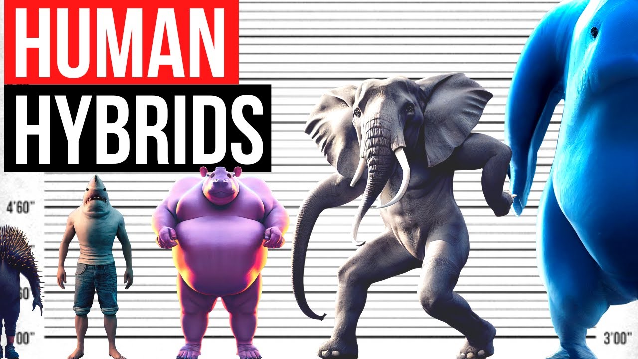 HOW Hybrid of HUMAN Will Look Like | Rhino, Elephant, Blue Whale - YouTube