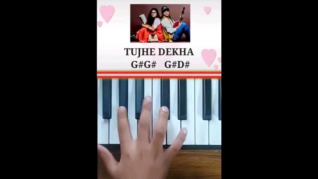 Tujhe dekha to ye Jana sanam । Easy piano tutorial - YouTube