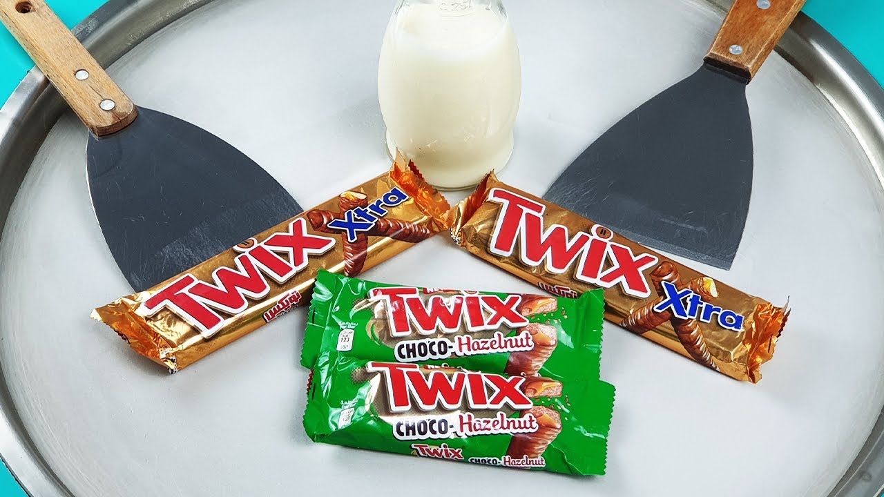 XXL Twix Choco-Hazelnut - Limited Edition Ice Cream Rolls - how to make ...