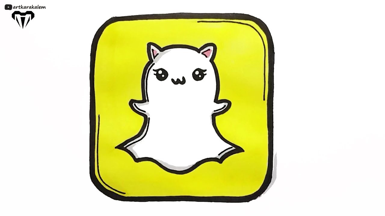 SNAPCHAT Cute Drawing | How to draw For Kids | Easy Drawings 61 - YouTube