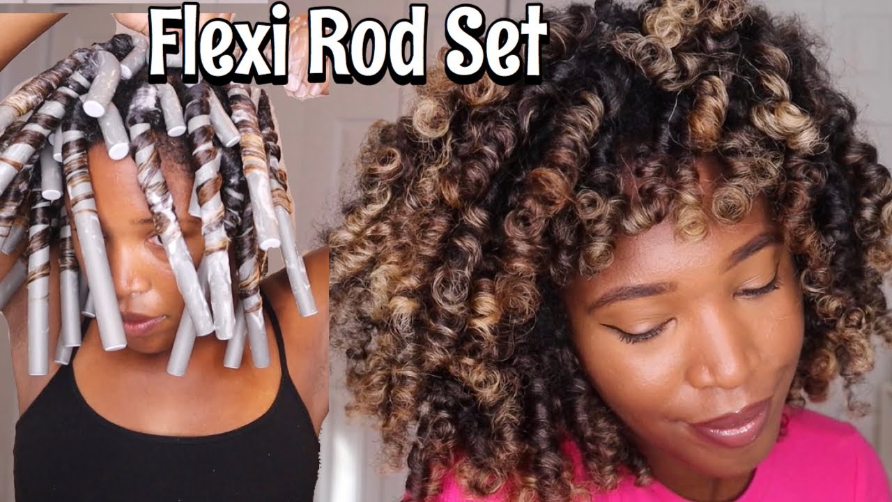 Flexi Rods on Natural Hair | Sunkissedcurls - YouTube