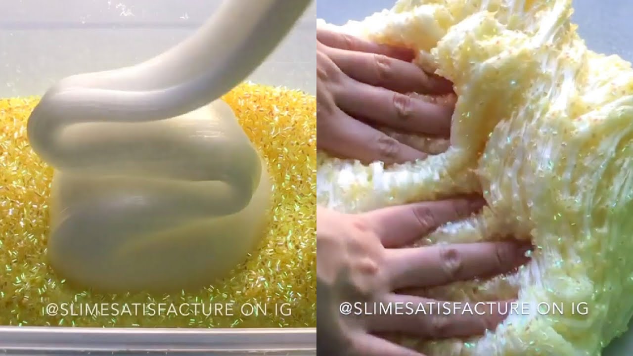 Bingsu beads Slime mixing ASMR satisfying and relaxing slimes - YouTube