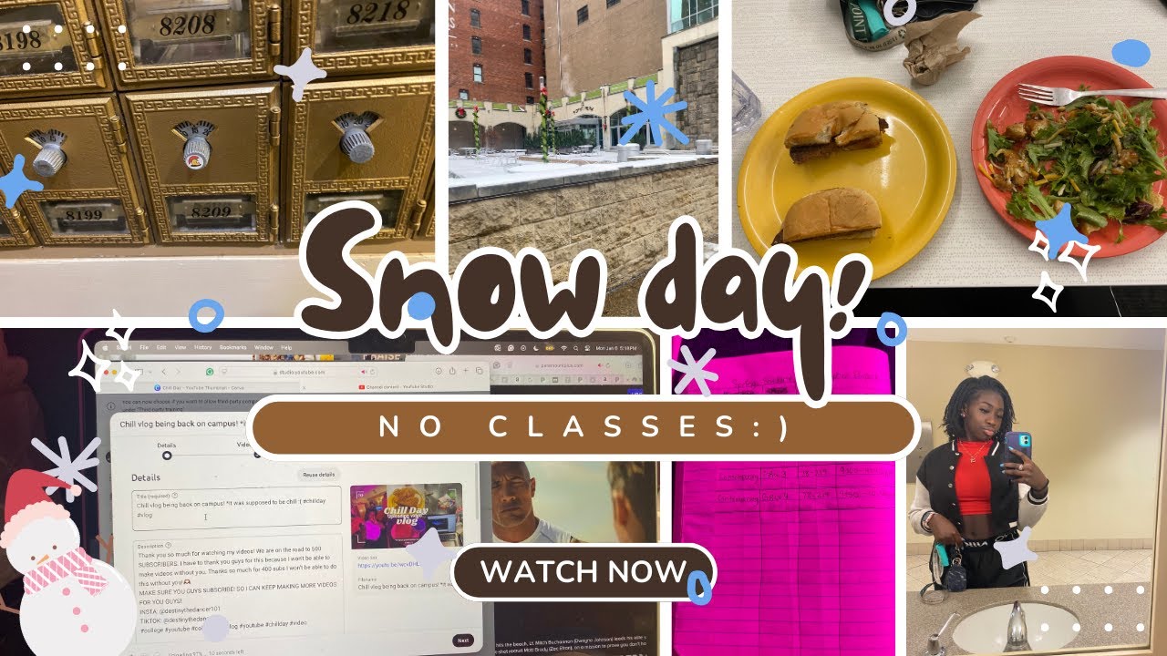 Snow Day! No classes, slept in, lost key card, and more #snowday #snow ...