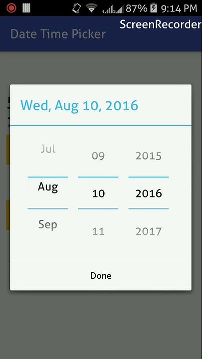Android Datetime picker - YouTube