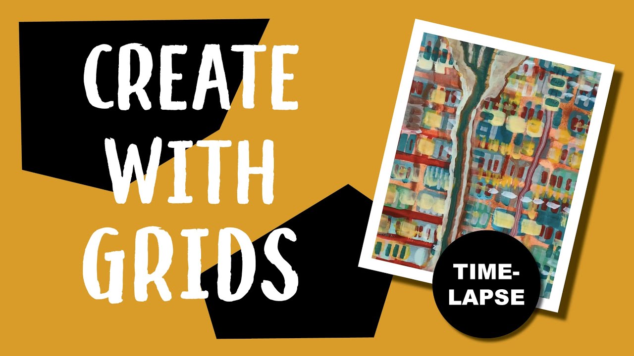 Abstract Painting Demo | Guiding my work with a grid - YouTube