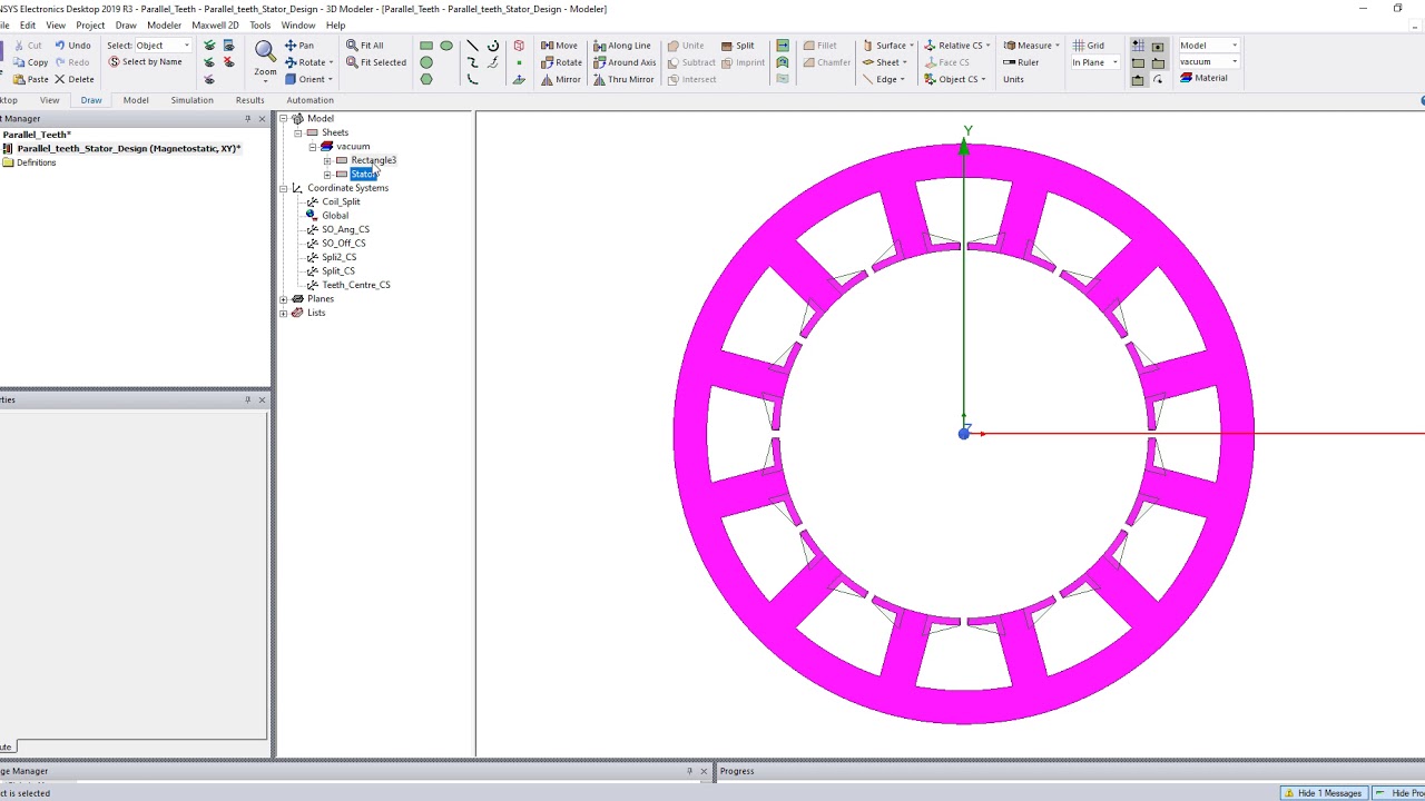 Parallel teeth Stator design in ANSYS Maxwell - YouTube