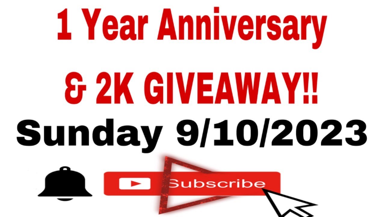 1 Year on YouTube & 2k Giveaway! - YouTube