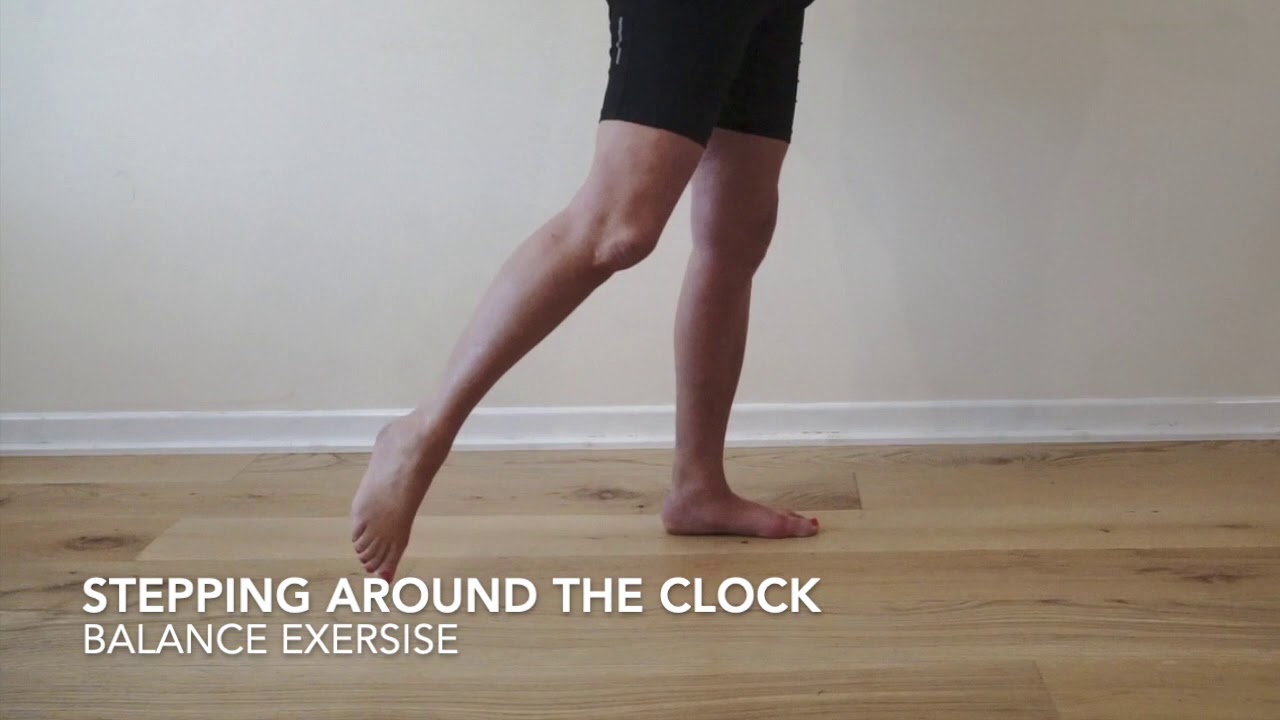 Balance exercises - Step around the clock - YouTube