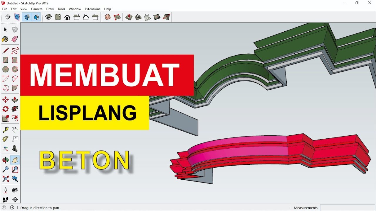Tutorial SketchUp Membuat Lisplang Beton - YouTube