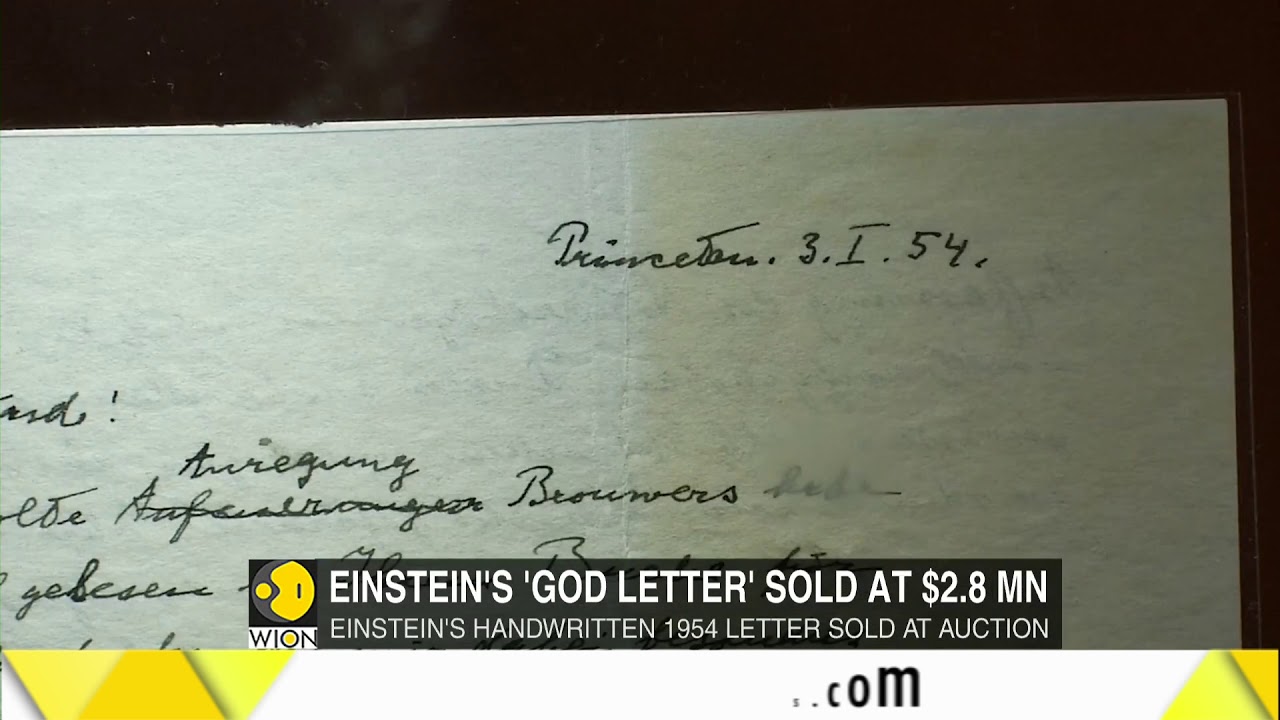 Albert Einstein's 'God letter' sells for $2.9m - YouTube