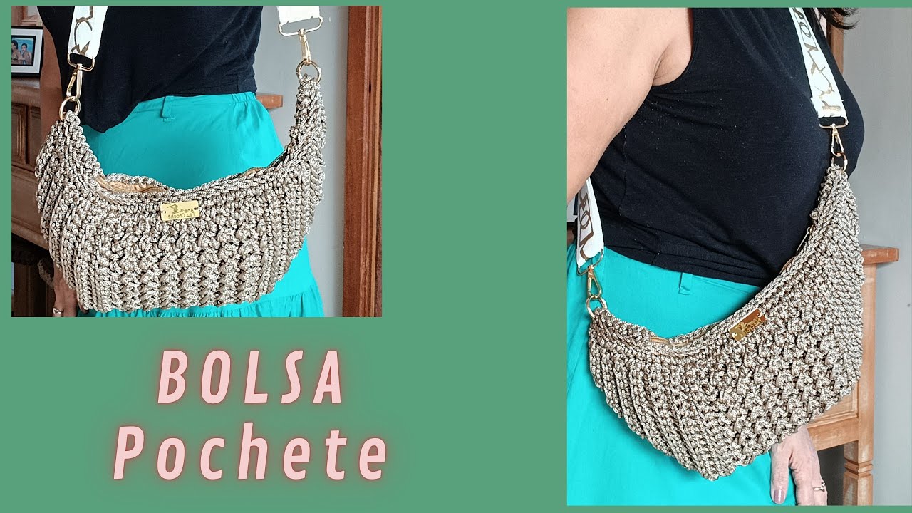 Bolsa Pochete /PARTE 1 - Uma pochete de crochê econômica, fácil e sem emendas. - YouTube