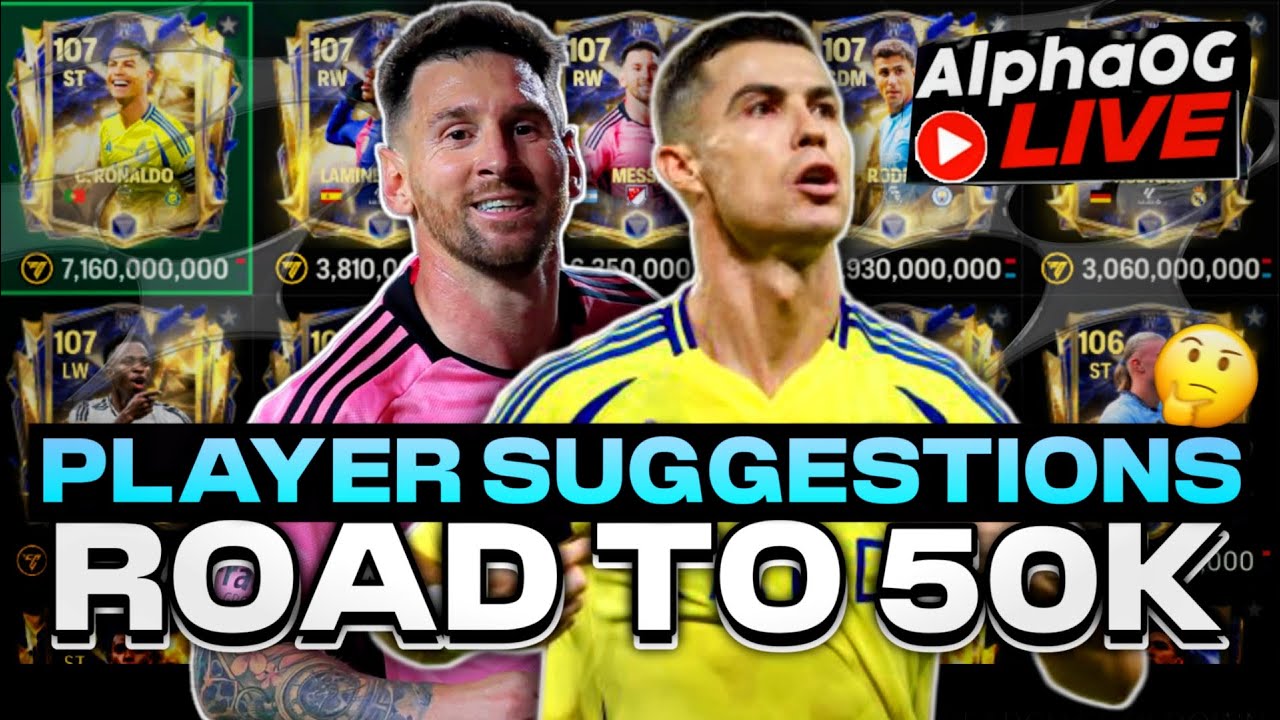 VERTICAL |🔴FC LIVE :- PLAYER SUGGESTIONS & ROAD TO FC CHAMP🔥 #fcmobile ...