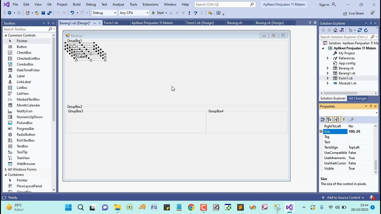 CRUD VB Net Database Sqlserver Membuat Form Barang - YouTube