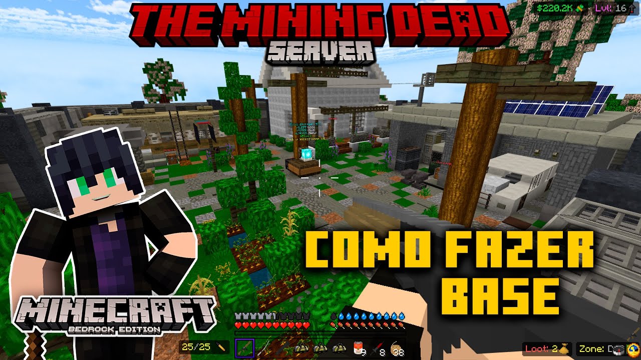 🔥Como fazer Base no Server de Apocalipse Zumbi para MCPE e JAVA - The Mining Dead!!! - YouTube