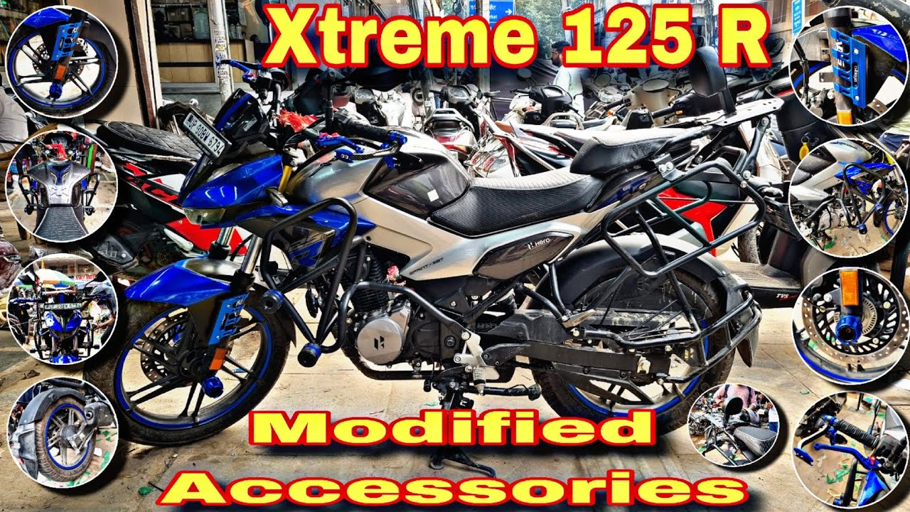 Hero Xtreme 125 R 😎 Full Modified Accessories 🔥 Touring Bike 🚲 Crash ...